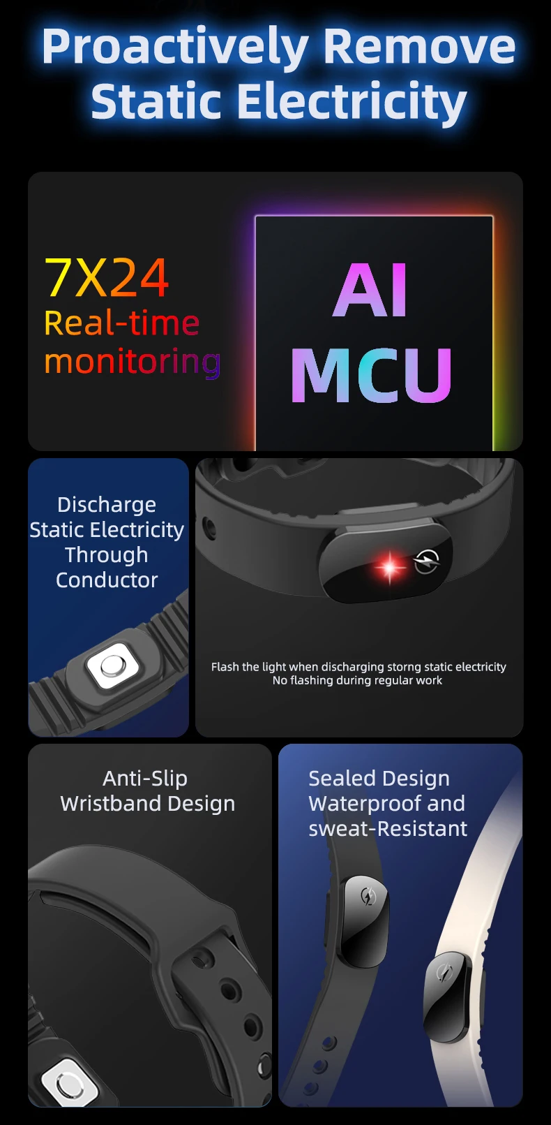 Intelligent Antistatic Wristband For Static Electricity Removal - Oem ...
