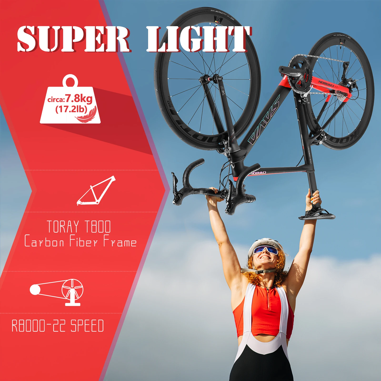 Sava Factory Full Carbon Fiber Road Bike Complete 22 Speed V Brake ...