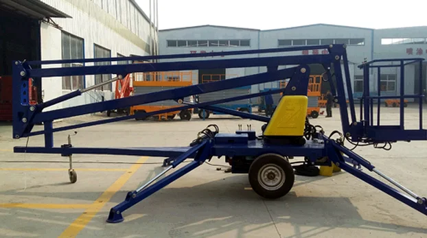 360° Swivel Telescopic Boom Lift 10-20m - Compact Towable Hydraulic ...