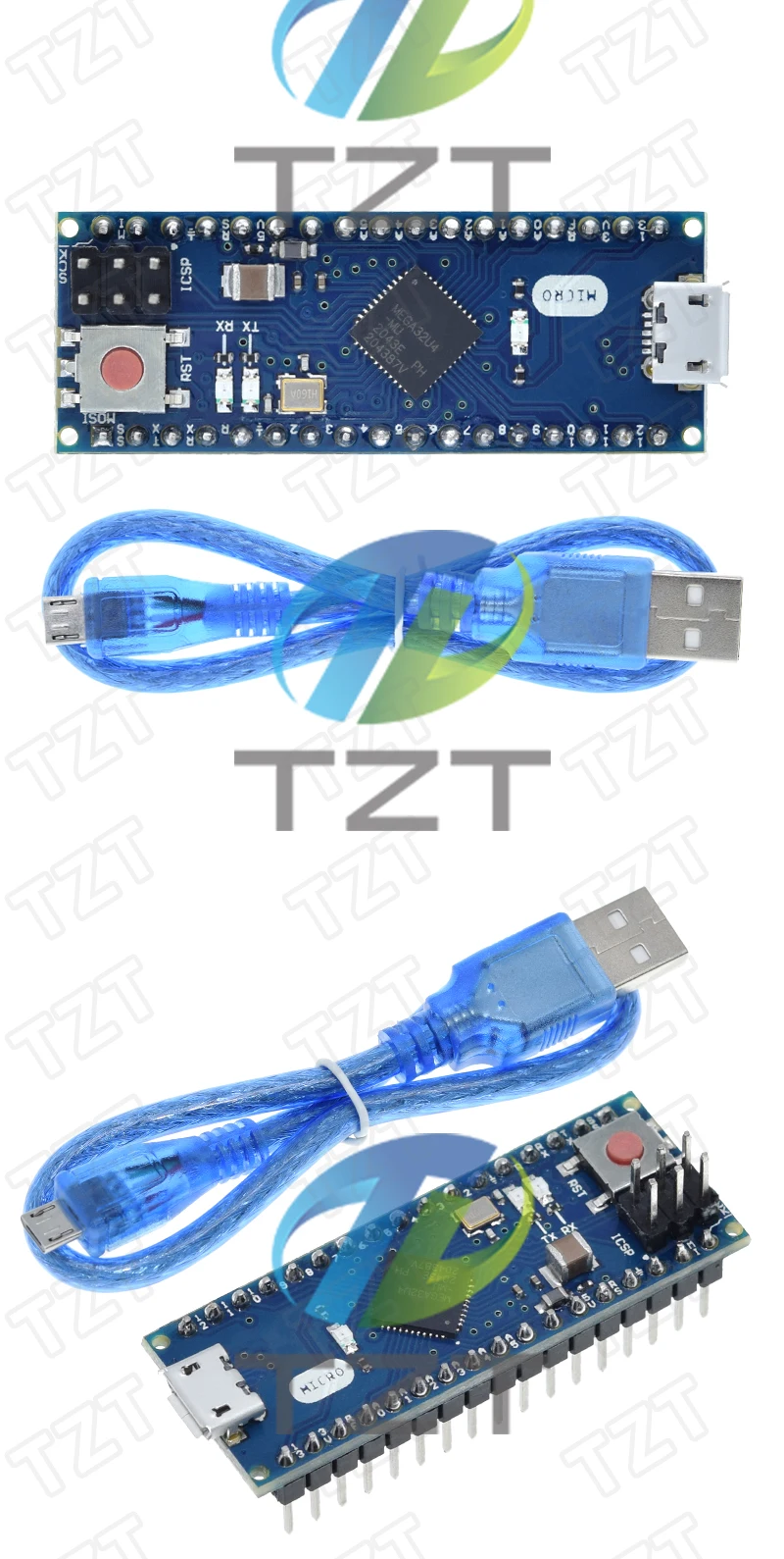 Tzt Atmega32u4 5v 16mhz Expansion Board Module For Arduino Micro ...