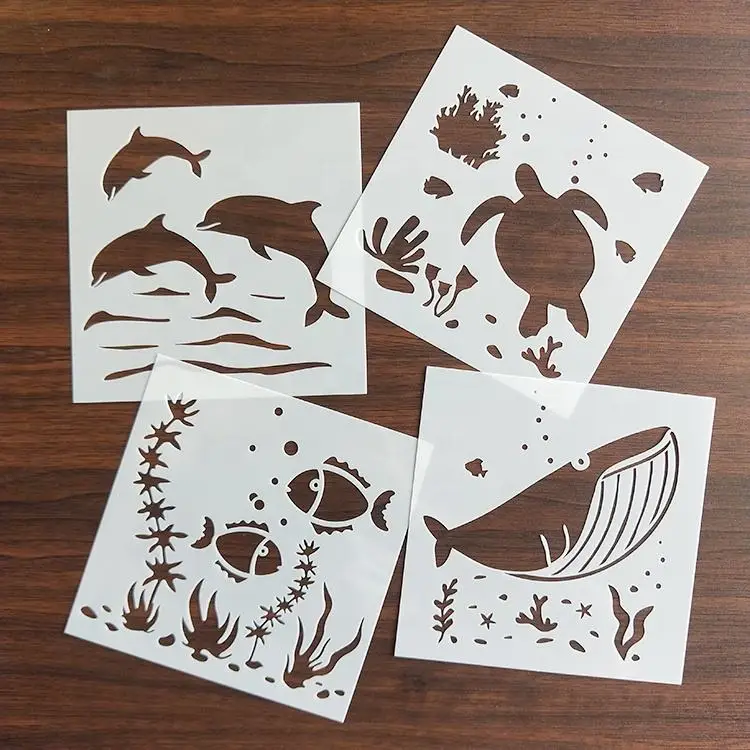 Eco-friendly Plastic Drawing Stencils for Kids - Animal Set