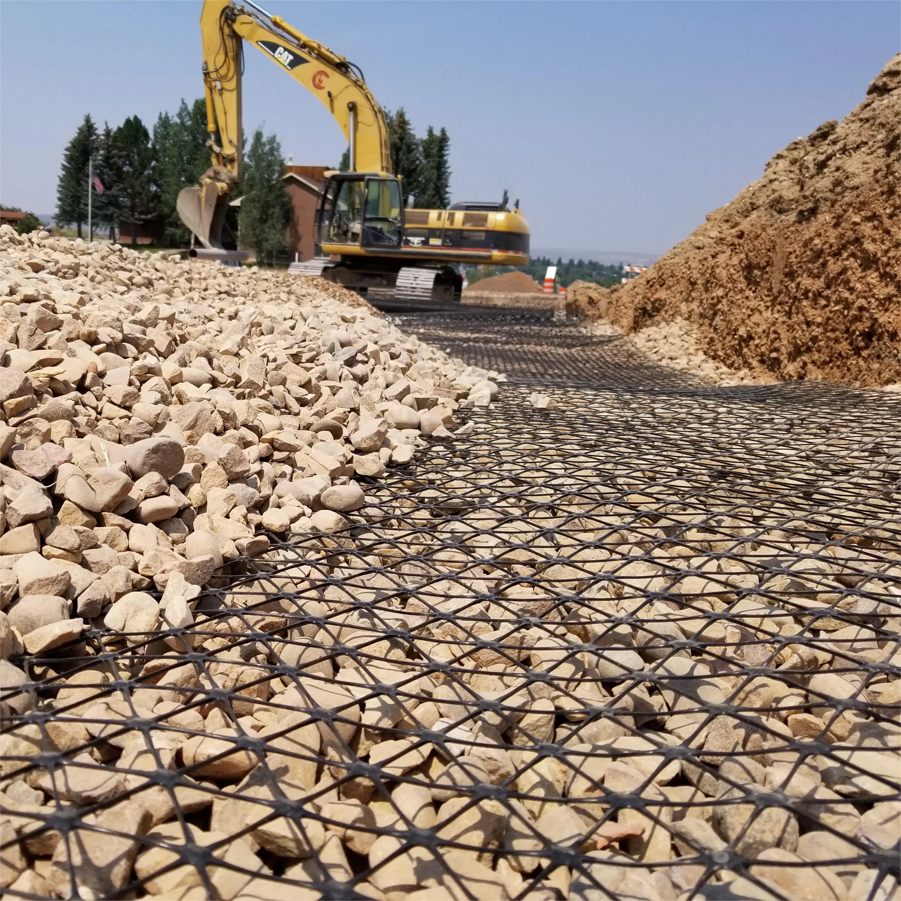 Reinforcement Triaxial Geogrid for Base Stabilization