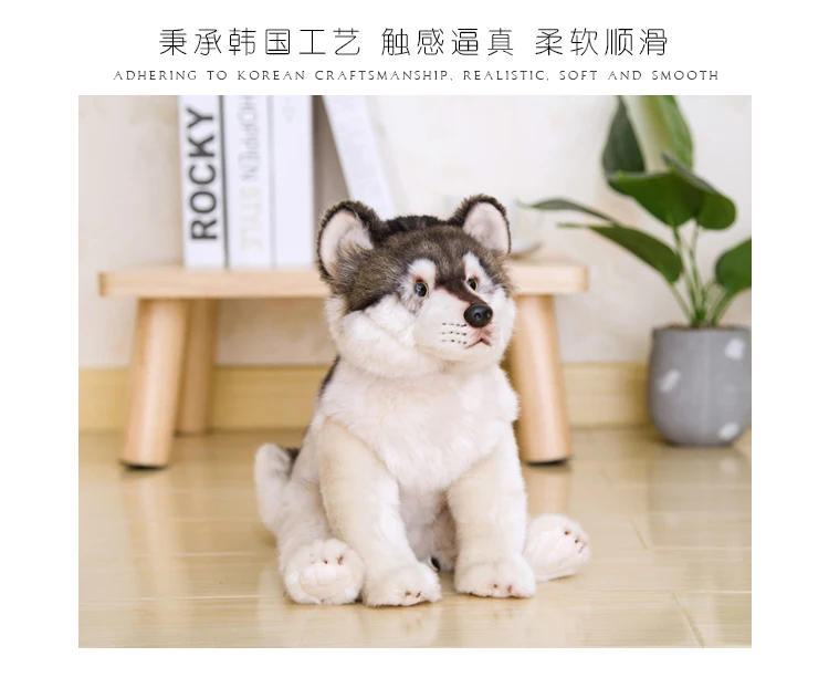 Realistic Wolf Plush Stuffed Animal Big Wolf As Gifts For Sale - Buy ...