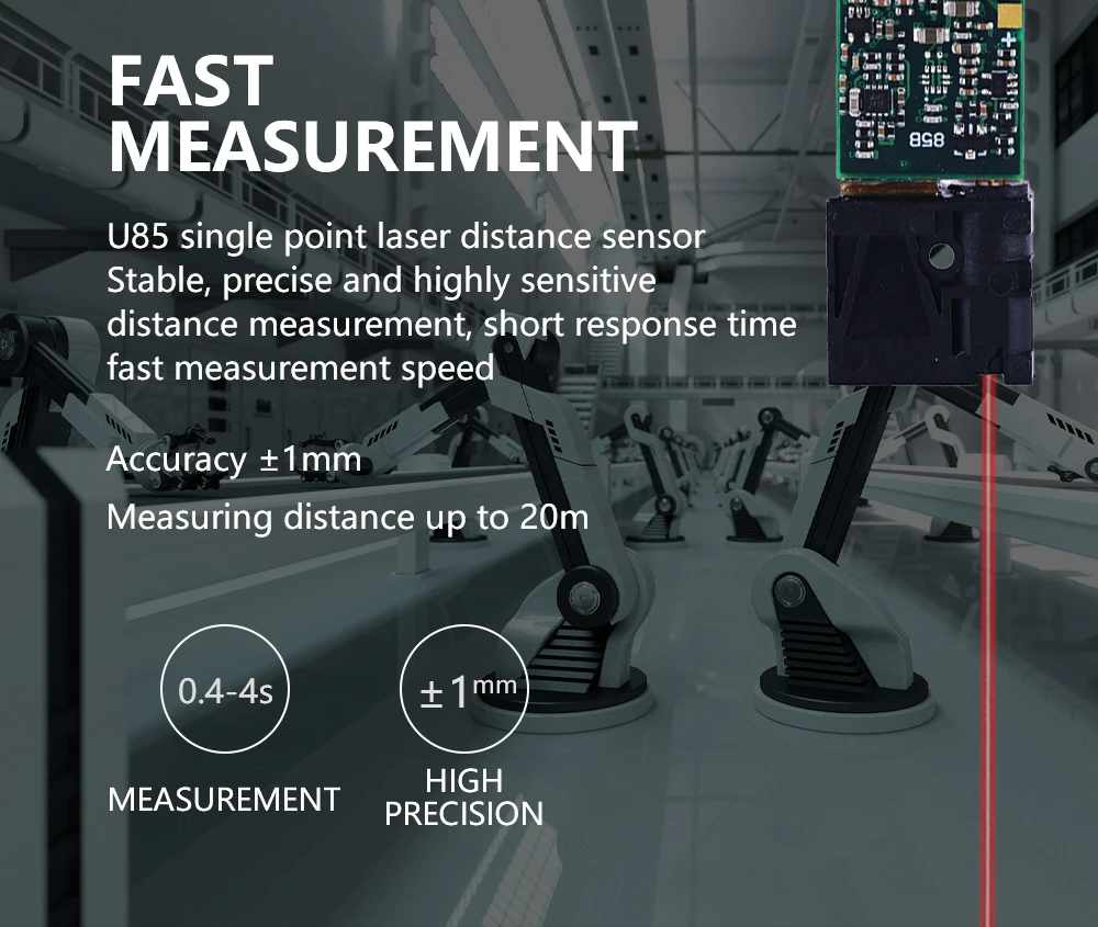 10m U81 Laser Range Sensor Module for Precise Distance Measurement