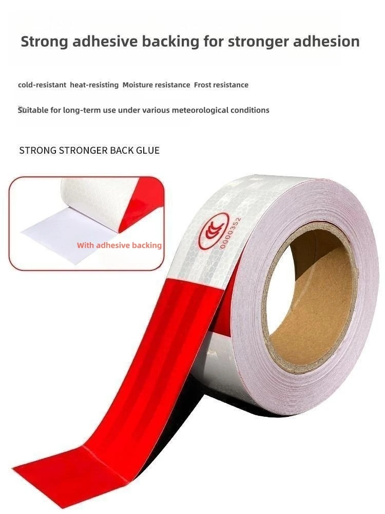 Dot Waterproof Red And White Adhesive Safety Conspicuity Reflector Tape ...