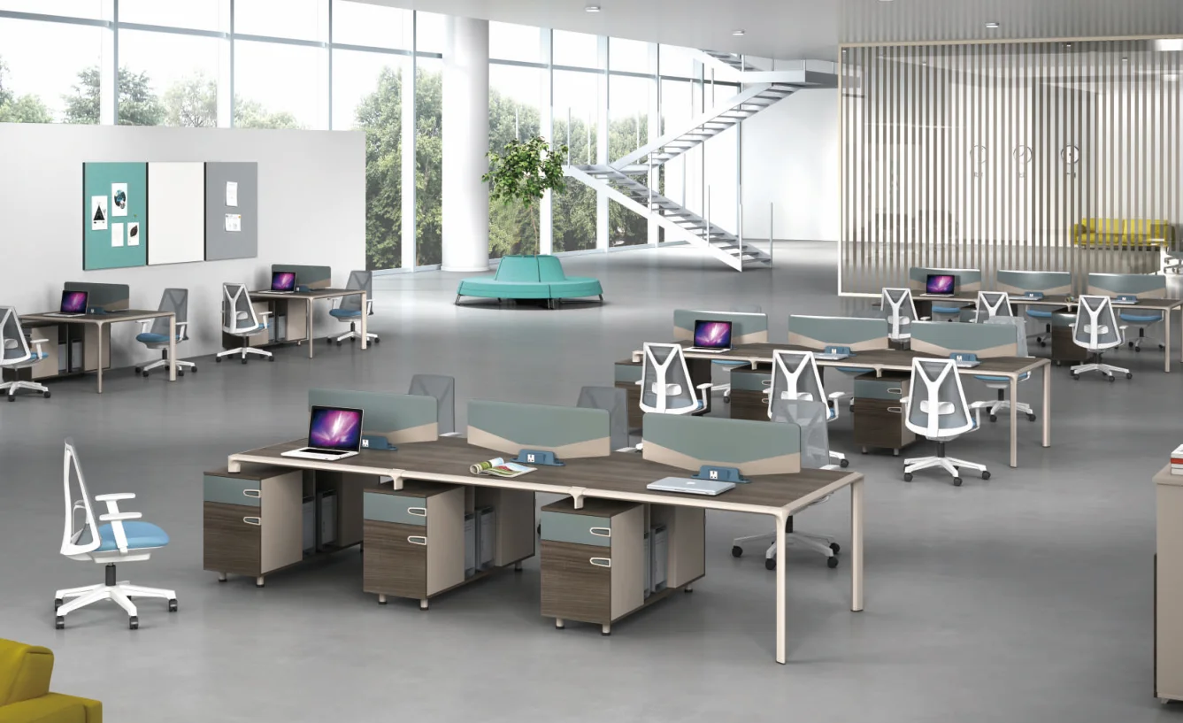 Qiumancang Modern Office Staff Desk - Modular & Extendable