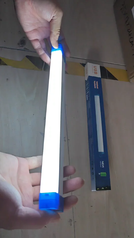 Usb Rechargeable Emergency Led Tube Light White Plastic 32cm Portable ...