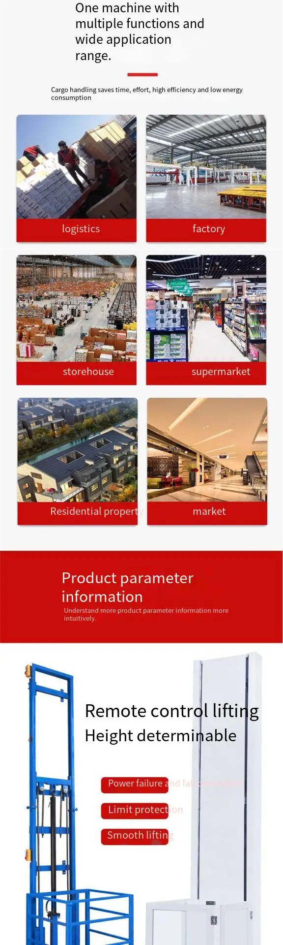 Electric Small Cargo Elevator - Safe and Efficient Lifting