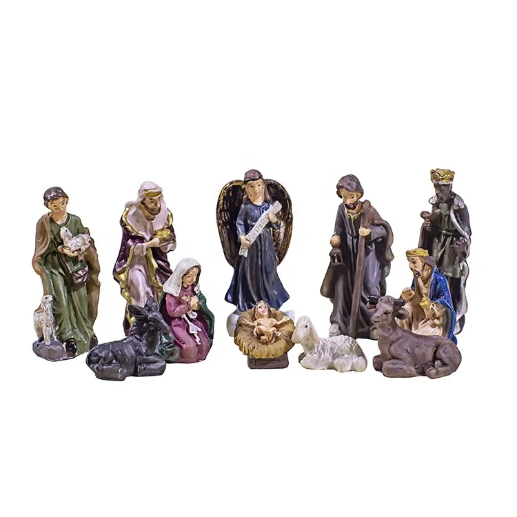 Custom Manger Nativity Set Jesus Figurine Resin Religious Statue - Buy ...