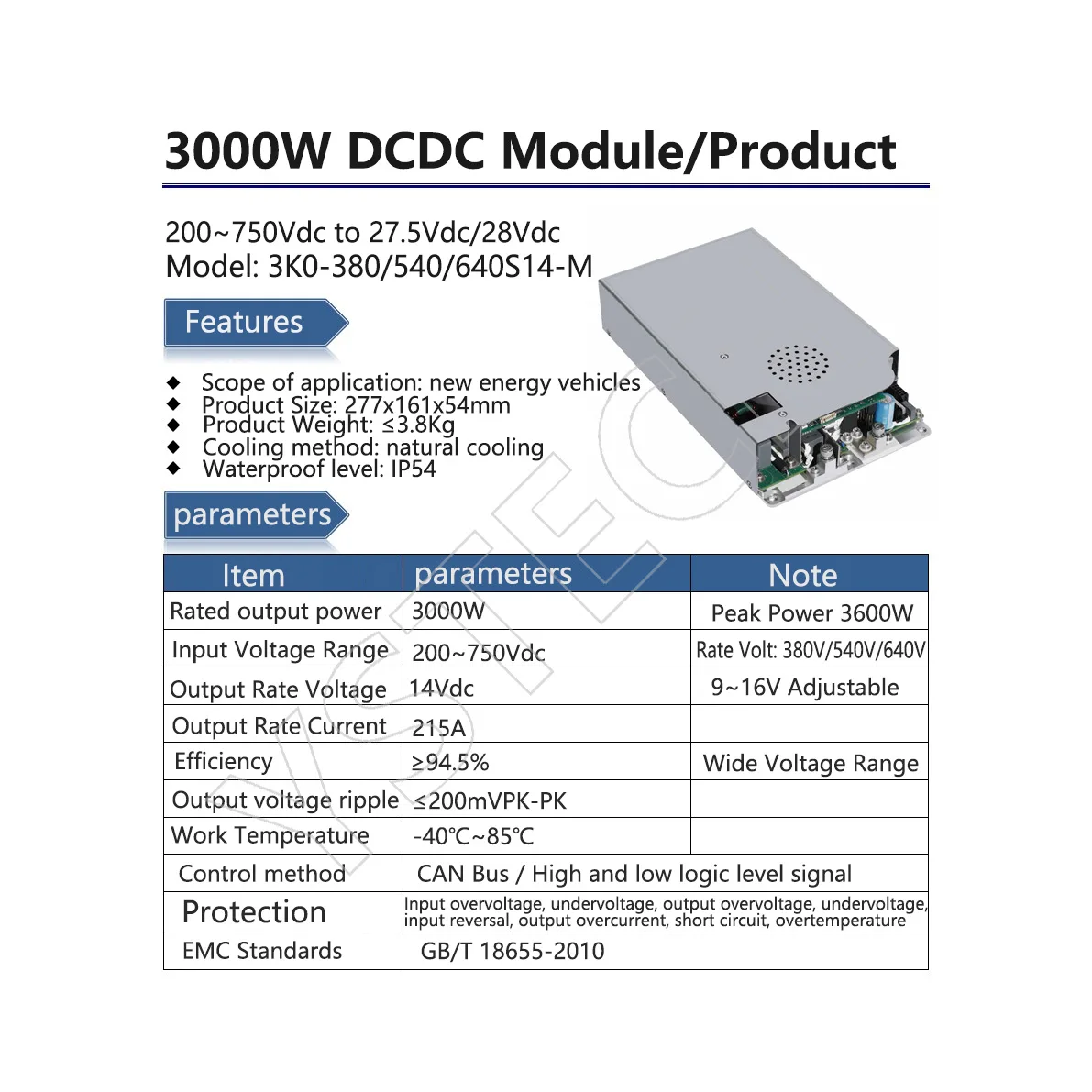 Efficient DCDC Converters - 300W to 6KW for Manufacturing