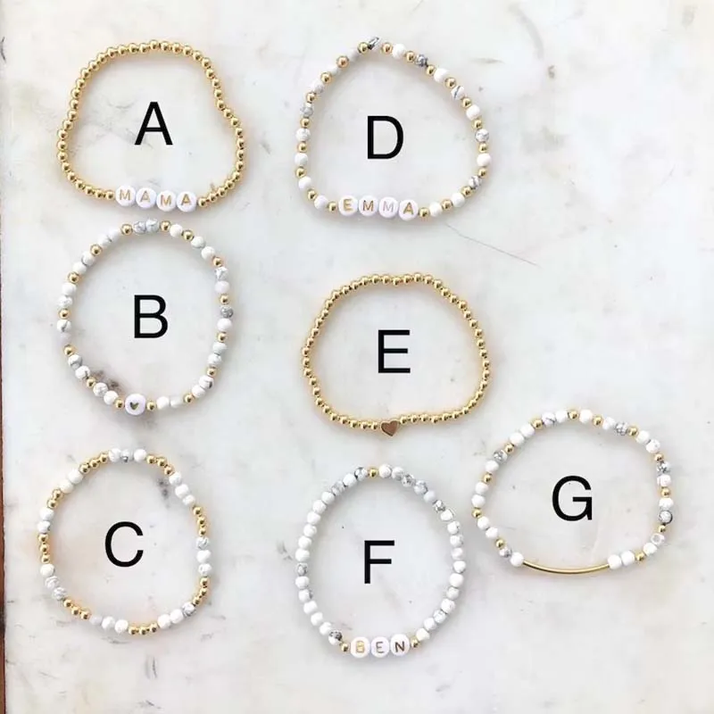 Custom Personalized Gemstone Word Bracelet for Kids Name