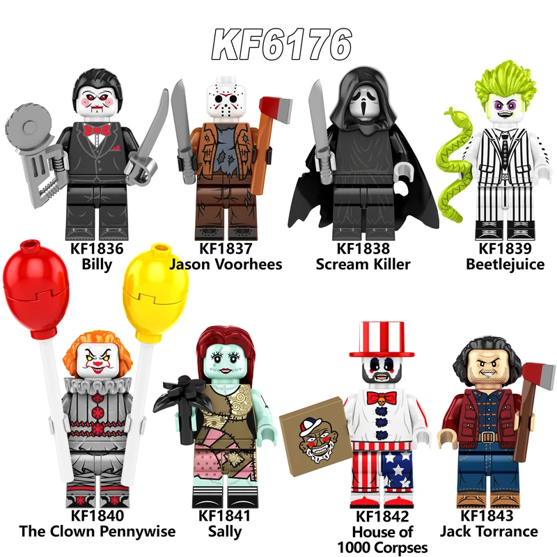 Halloween Cartoon Horror Movie Assemble Bricks Death Creey Doll Billy ...