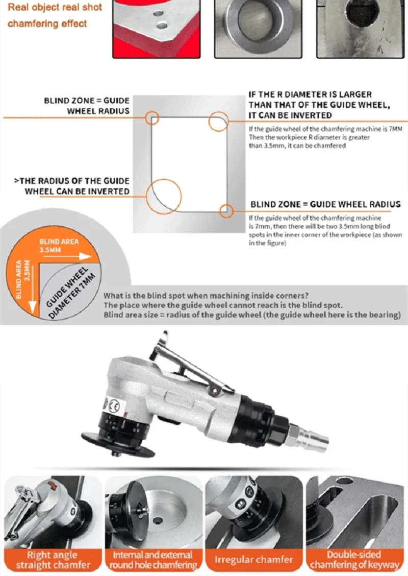 Small Pneumatic Tool Chamfering Machine Deburring Soft Metal Wood Hand ...