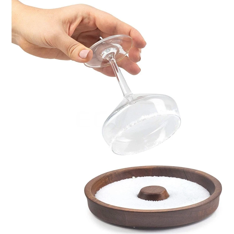 Margarita Salt Rimmer, Acacia Wood Cocktail Glass Rimmer, Sugar and ...