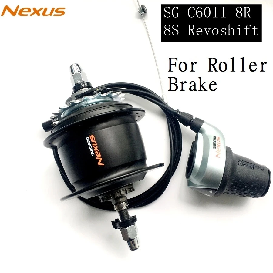 shimano NEXUS SG-C6011-8R Internal Geared Rear Hub Roller Brake Rim Brake 18T Freehweel 8s ...