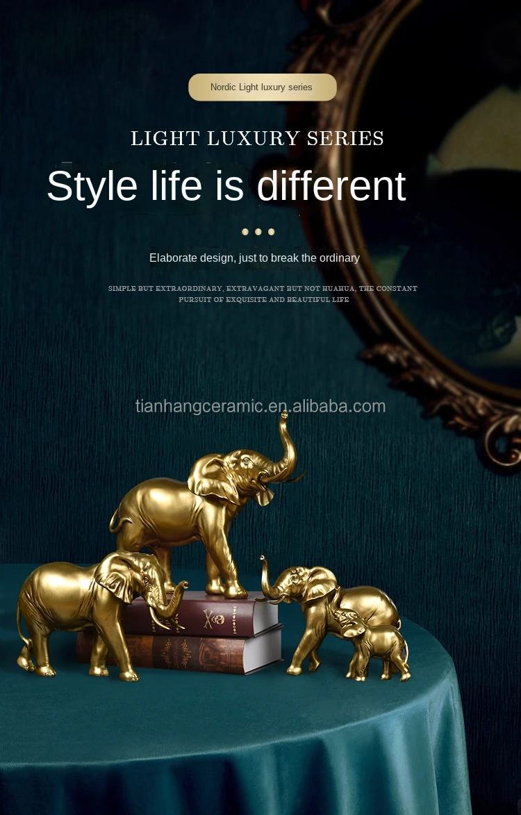 Nordic Modern Luxury Living Room Trinkets Creative Elephant Crafts ...