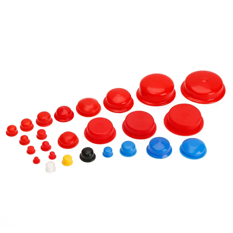 Red Tapered Plug Internal Thread Hole Round Pipe Dust Cover Plastic ...
