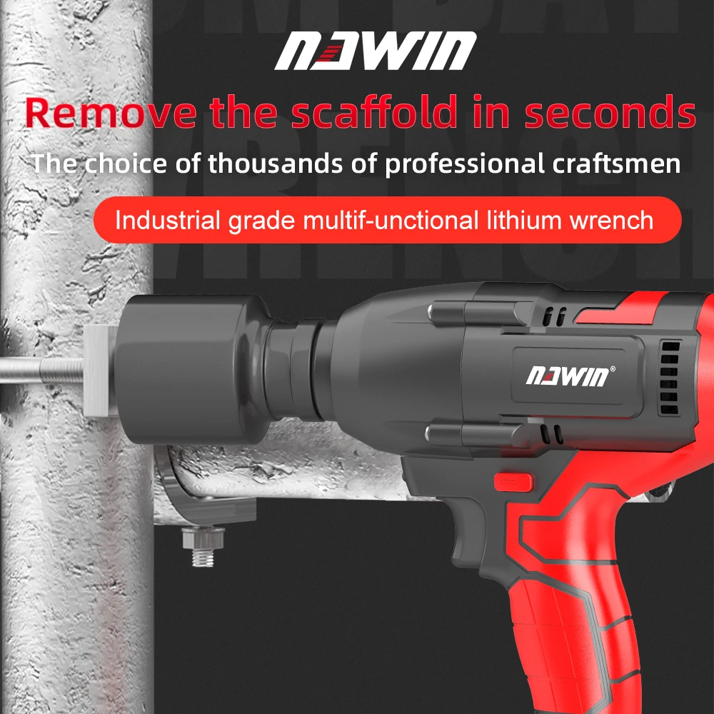 NAWIN Cordless Impact Wrench 1/2 Inch Lug Nuts Impact Wrench 443 Ft-lbs ...