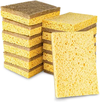 Eco-friendly Compressed Wood Cellulose Sponge For Kitchen Cleaning And ...