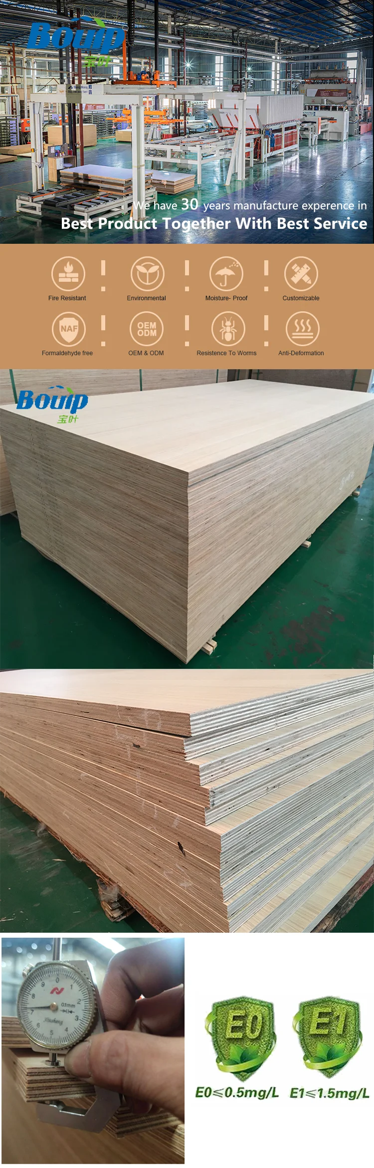 High Grade 9mm to 18mm Melamine Laminated Plywood Board for Modern ...