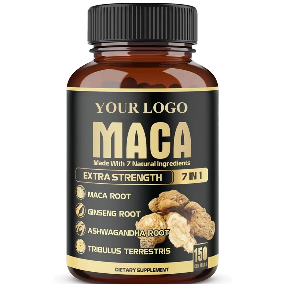 OEM Men's Natural Maca Capsules Supplement Powerful Energy Pills Maca ...