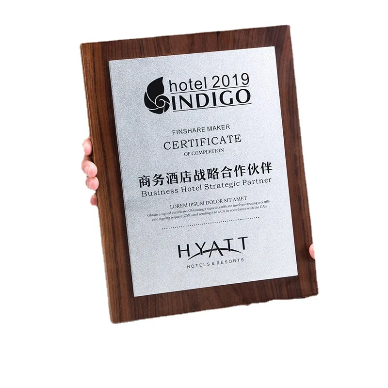Customized Aluminum Plate Certificate Plaque Medal Award Blank Solid ...