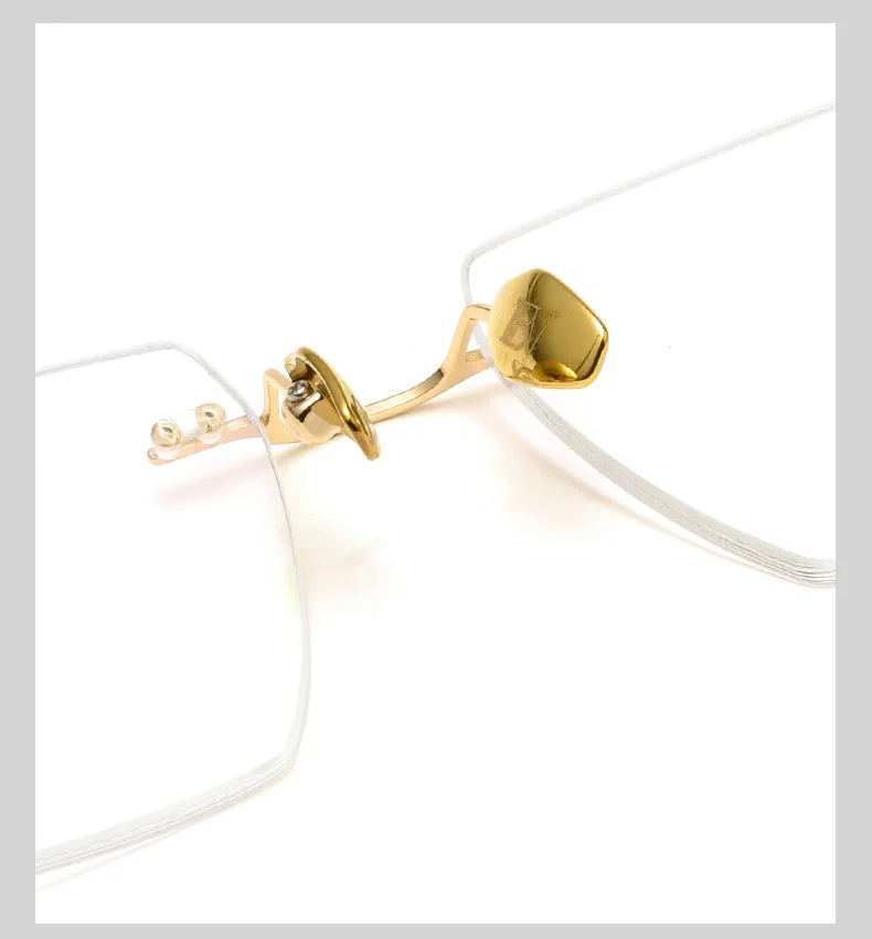 2025 High Quality Rimless Square Spectacles Optical Frame Unisex ...