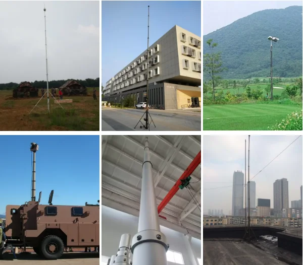 12m Tailorable Electric Motorized Aluminum Telescopic Mast