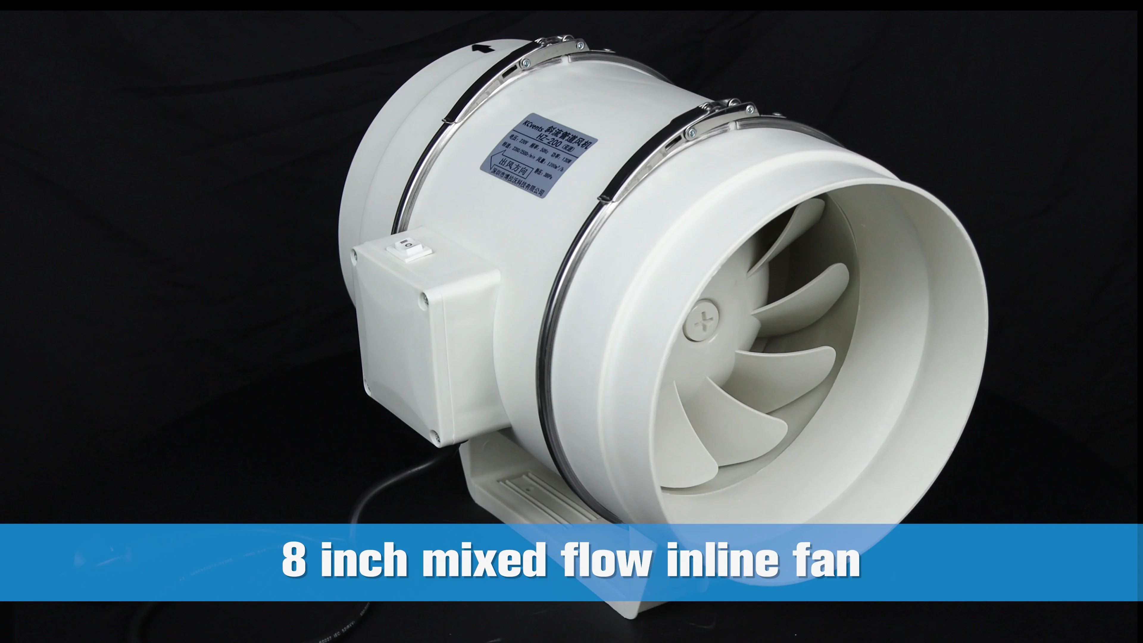 High Air Flow 10 Inch Industrial Ventilation Exhaust Fan Duck Fan - Buy ...