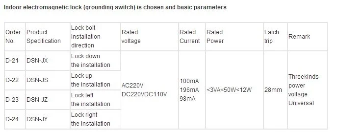 DSN-J Indoor Electromagnetic Lock - Reliable High Voltage Security