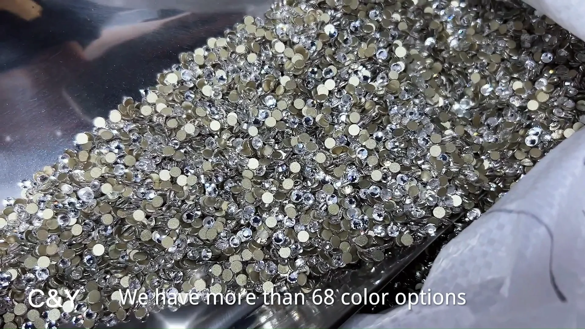 Cy Gold Back White Cristals For Nails Wholesale Glass Transparent ...