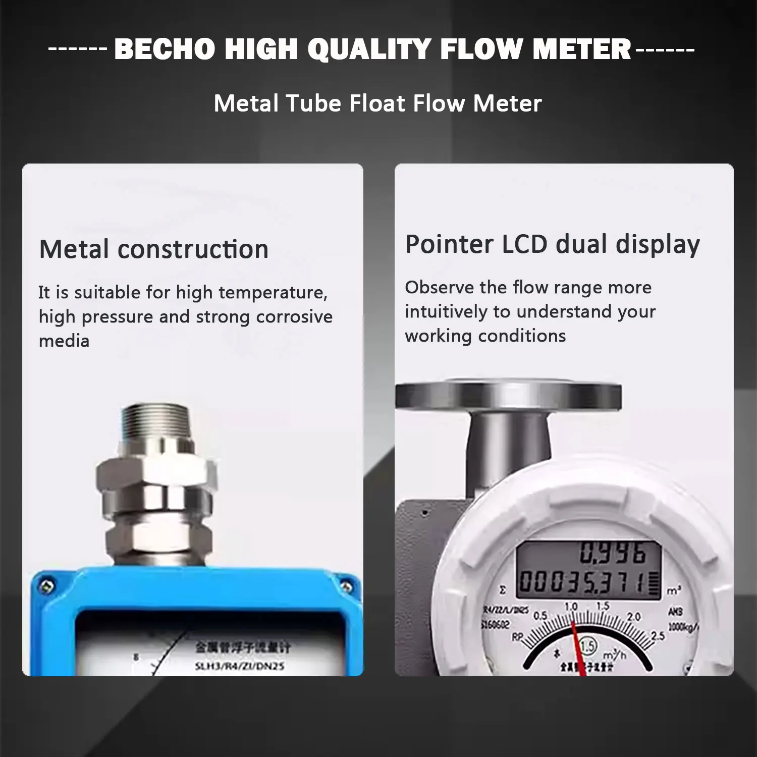 Bmr610 Mechanical Indicator Digital Water Flow Meter Metal Tube ...