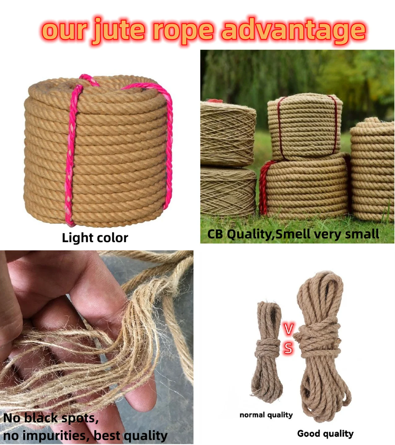 Natural Jute Rope - Durable and Versatile Twisted Hemp