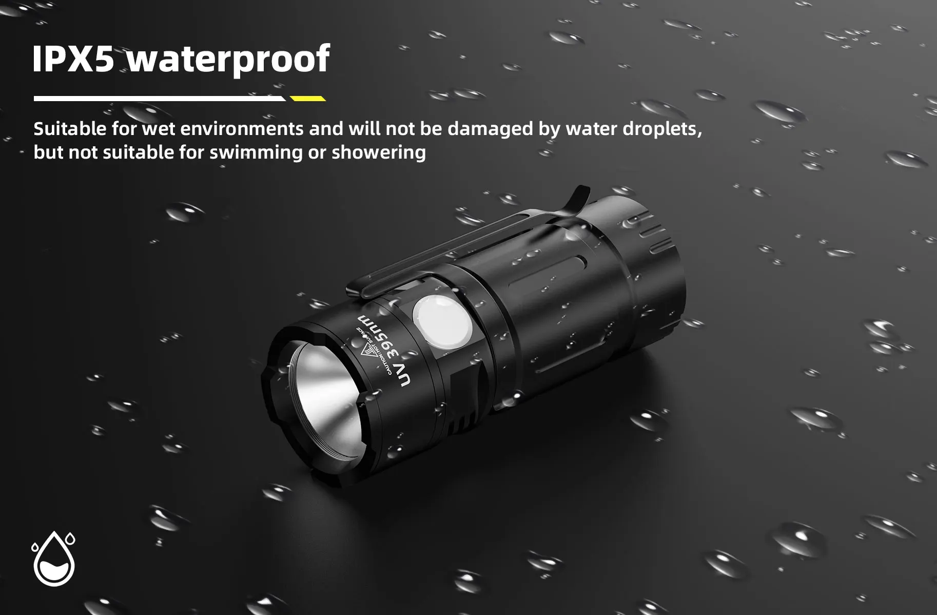 Stainless Steel Mini Flashlight LED 395 Flashlight Ultra Violet Light ...