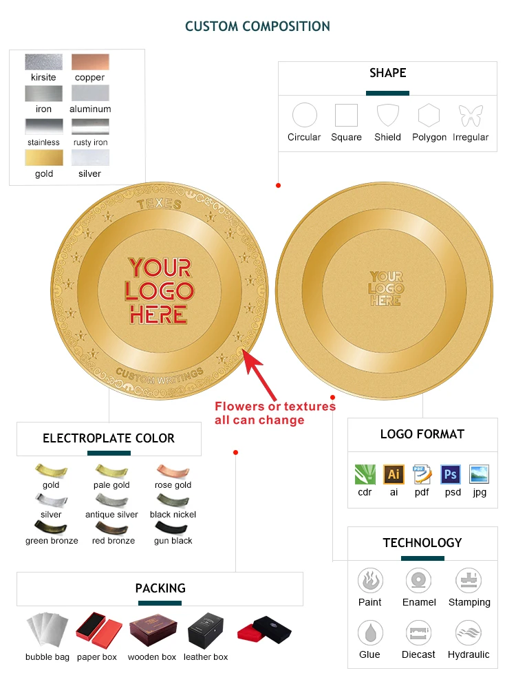Commemorative Gold Plated Awards - Customizable Trophies
