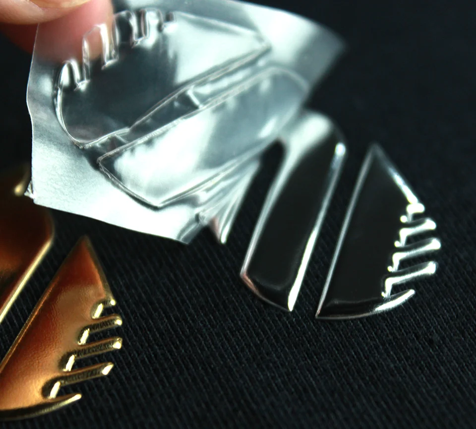 Custom Golden 3D LOGO TPU Patch for Clothing & Accessories