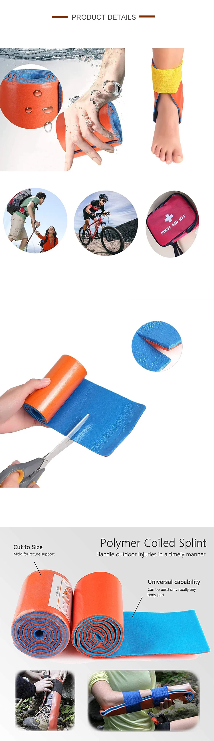 Factory Direct Sales First Aid Roll Splint Lightweight Medical Fracture ...