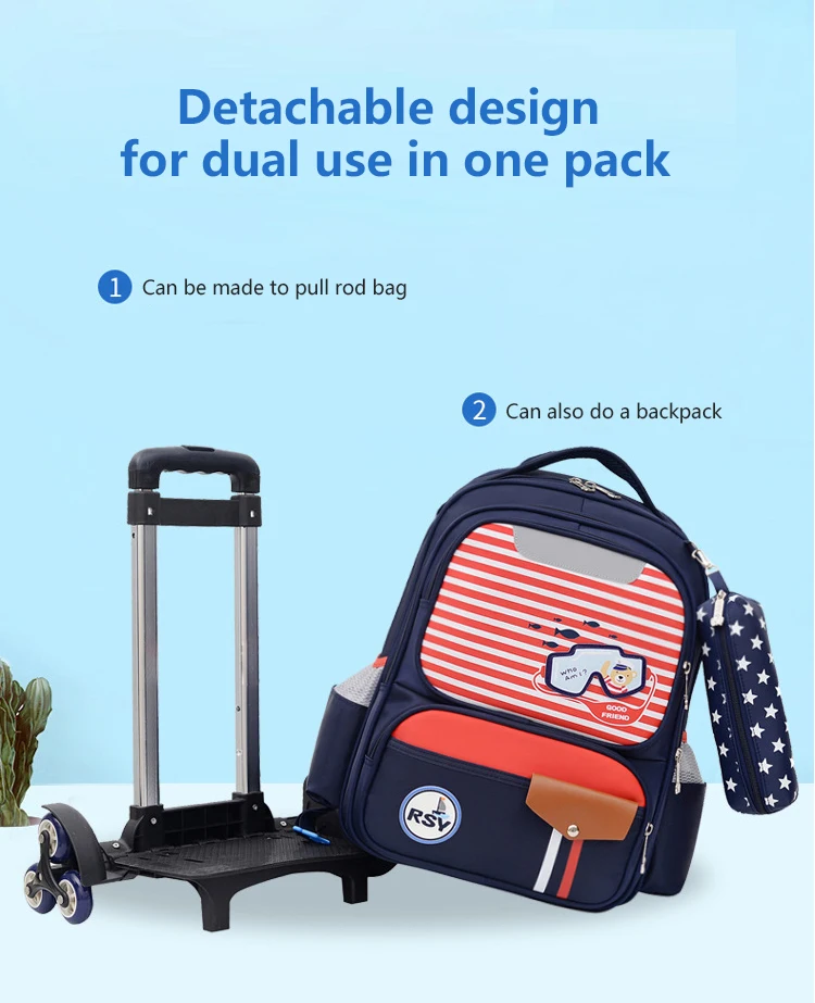 Twinkle Wheeled Trolley School Kids Rolling Trolley Bags Waterproof ...