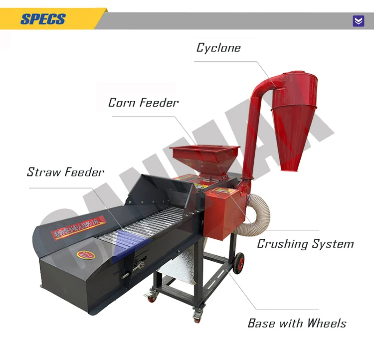 Factory Wholesale Chaff Cutter 2hp Motor Corn Milling Processing Animal ...
