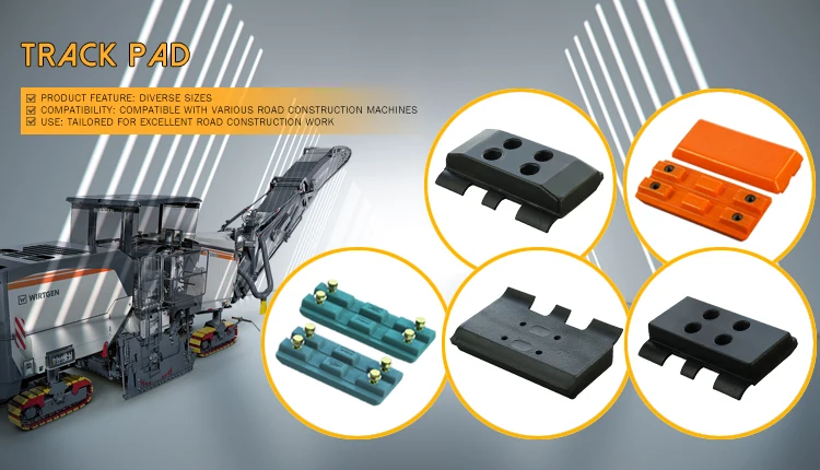 Polyurethane Track Pads For Wirtgen W1900 Cold Milling Machine Cold ...