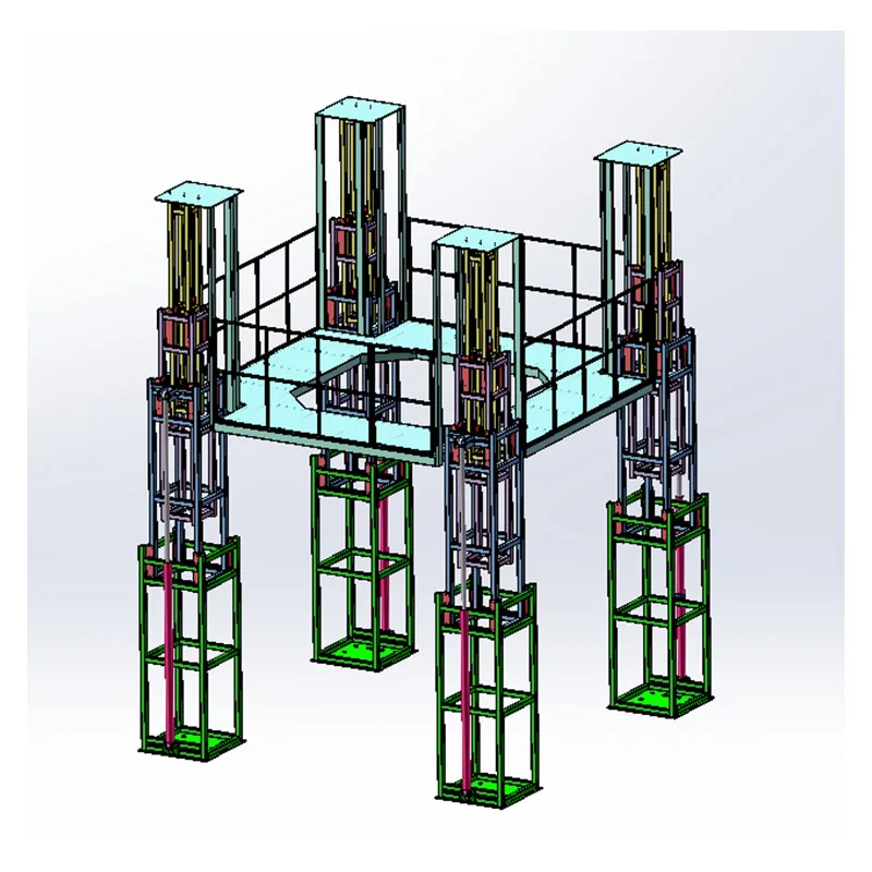 Multi-stage Cylinder Lift Hydraulic Lifting Platform Four-column ...