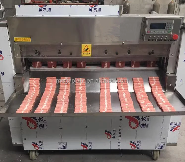 Stainless Steel Cnc Lamb Roll Bacon Slicer Cutting Frozen Meat Slicing ...