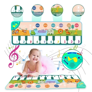 110x36cm Musical Piano Mat For Kids Toddlers Floor Keyboard Dance Mat ...