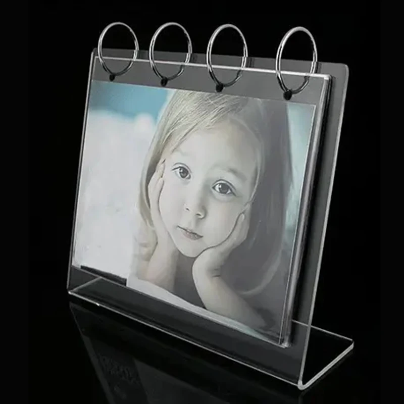 Acrylic Desk Calendar Flip Monthly Calendar with PVC Pockets Clear ...