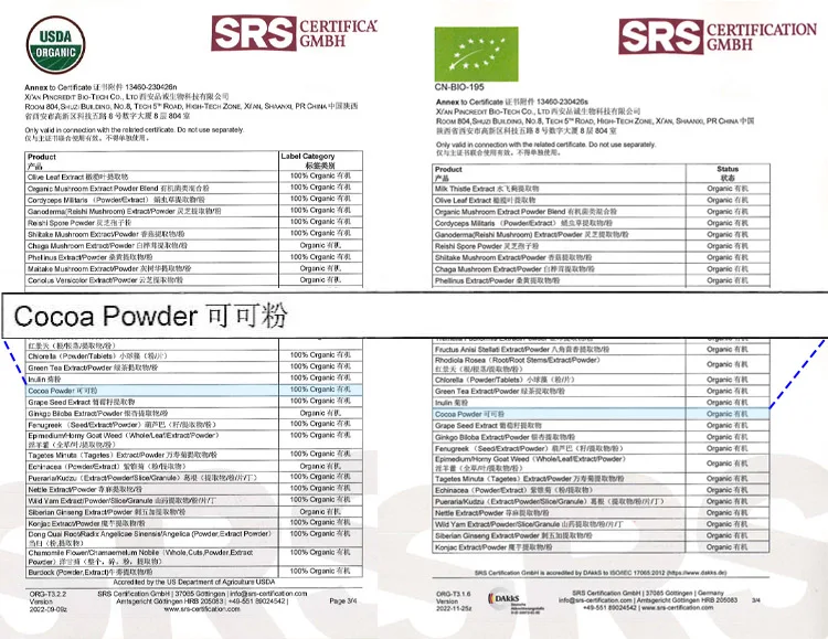 Wholesale High Quality Natural Raw Cocoa Bean Powder