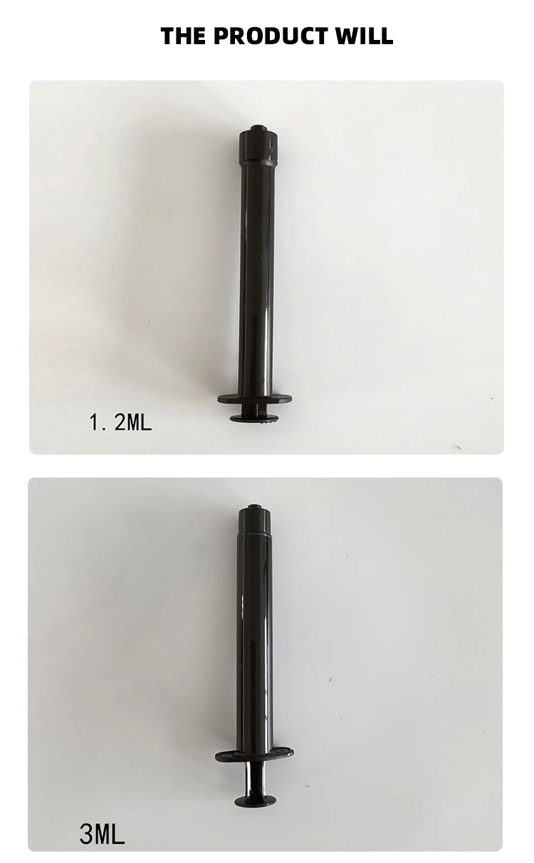 Hot Sale Black Screw Hand Push Syringe - Buy Black Color Syringe Barrel ...