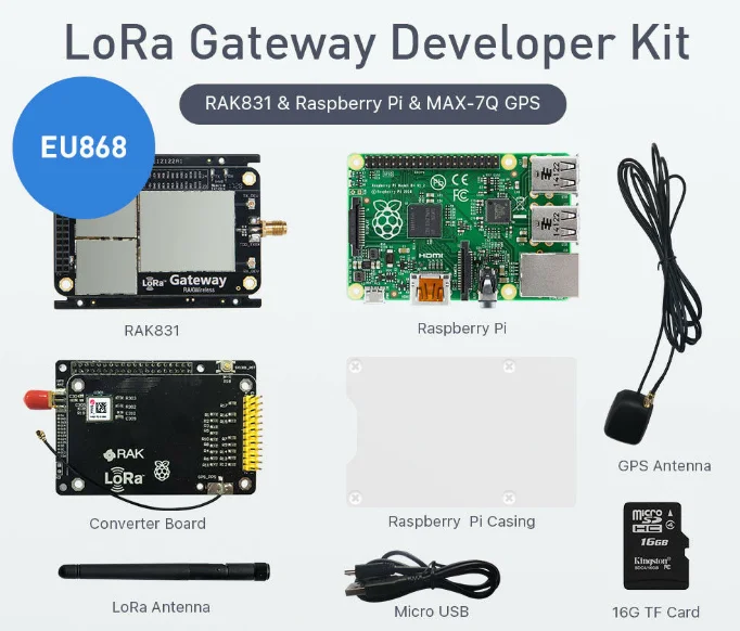 Raspberry Pi Lorawan Gateway Module Sx1302/3 868m/915m Lorawan Sensors For Raspberry Pi 4 Gnss ...