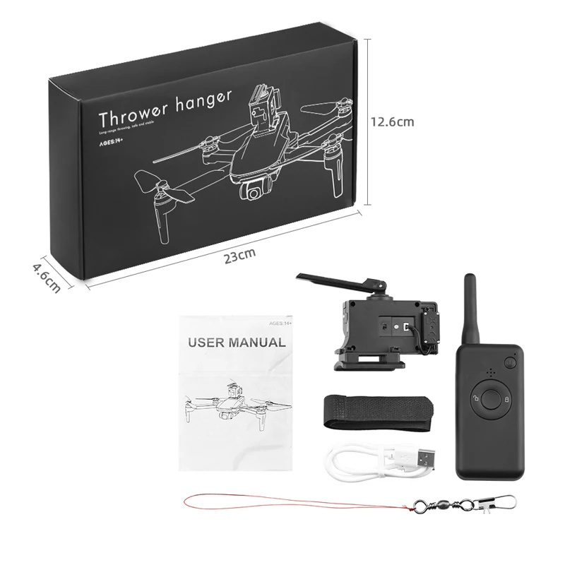 Drone Air Dropper Thrower Hanger Long Distance Release Drop Delivery ...