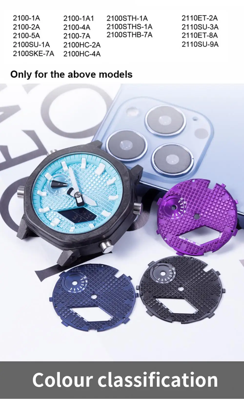 Diy Accessories For G Shock Ga2100 Mod Kit Watch Dial For Casioak ...