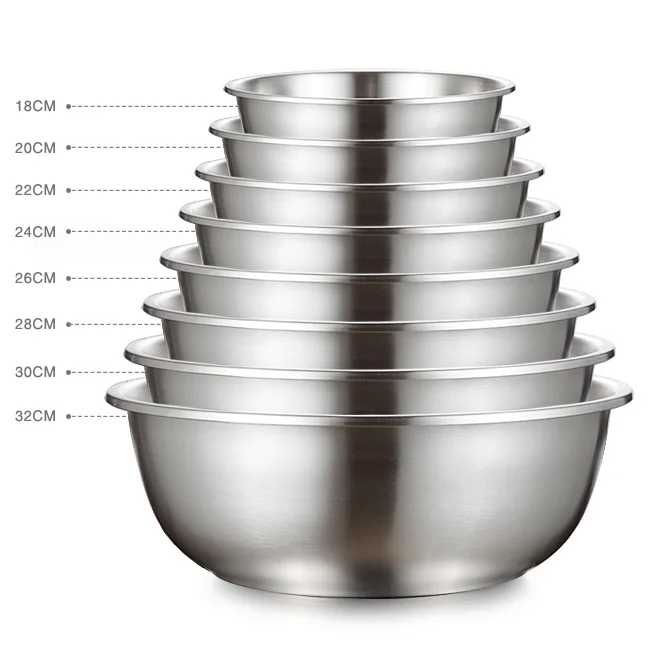 304 Stainless Steel Matte Bowl High Quality Fruit Vegetable Food Metal ...